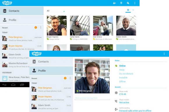 Skype for Android v3 serves up tablet-friendly interface, improved ...