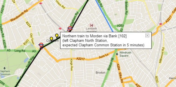 Live map for the London Underground plots real-time tube train ...