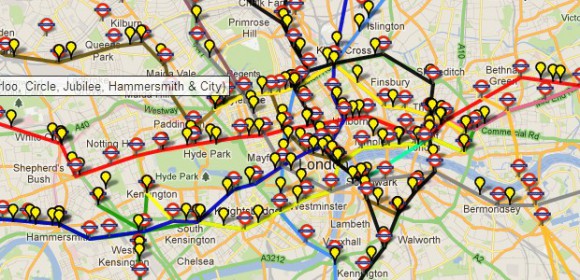 Live map for the London Underground plots real-time tube train ...